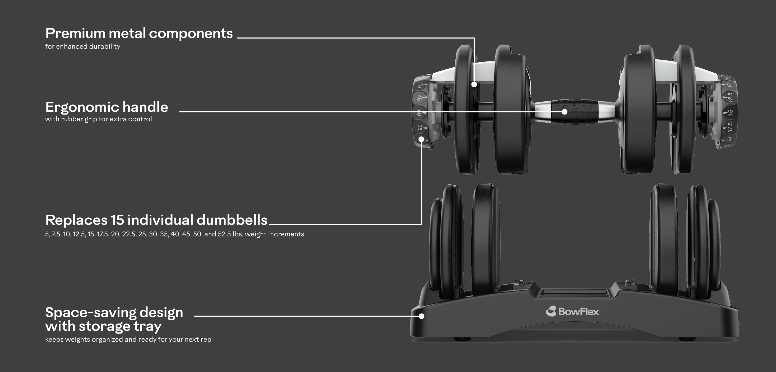 BowFlex® Results Series 52 SelectTech® Dumbbells | BowFlex