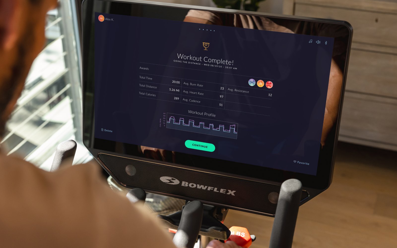 Velocore Bike 22" - The Indoor Exercise Bike That Leans | BowFlex